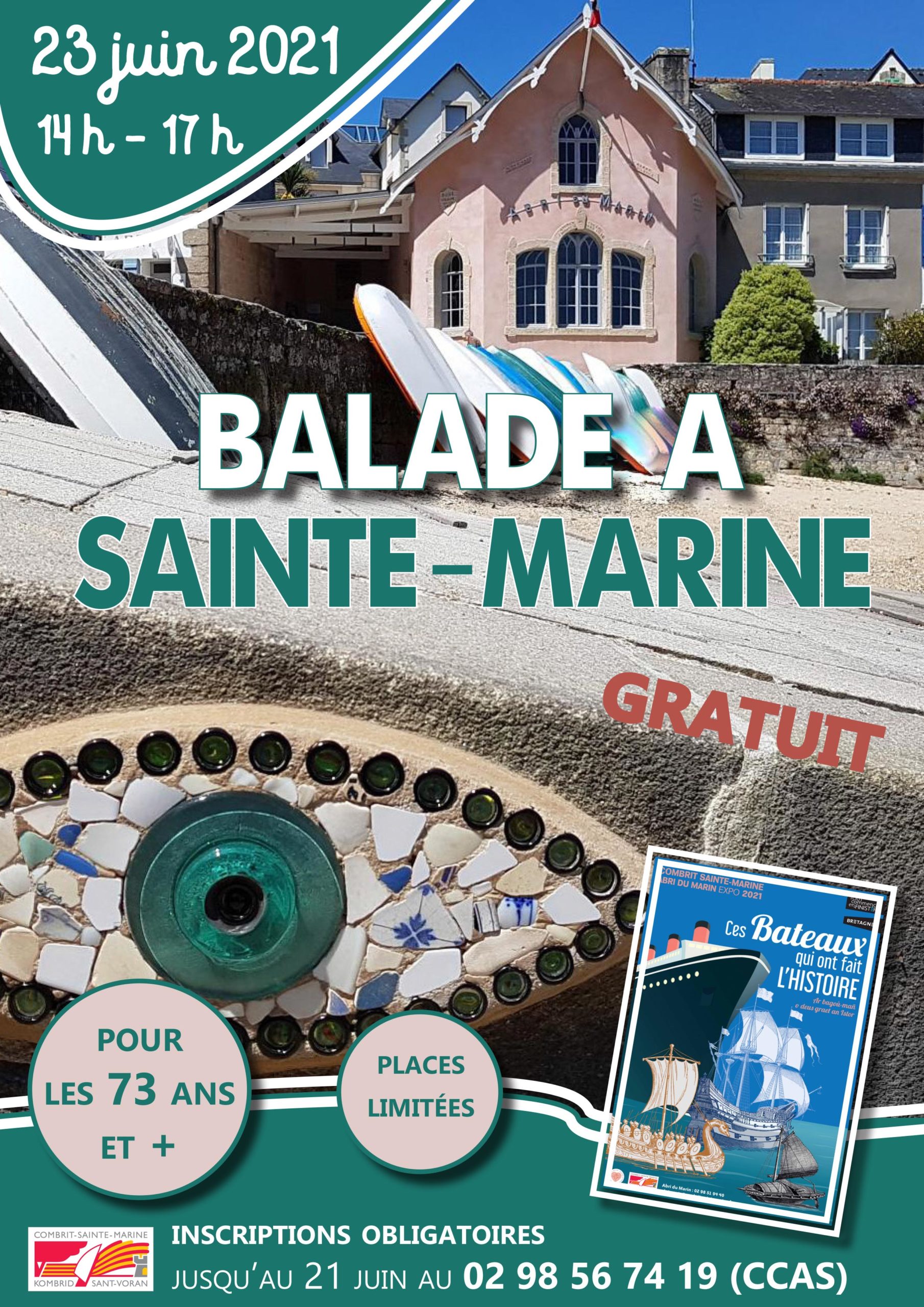 CCAS. Balade à Sainte-Marine mercredi 23 juin : Mairie de Combrit Sainte-Marine